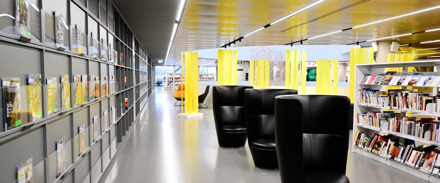 Steel Acoustic Panels for Gabrielle Roy Library's Architectural Acoustics
